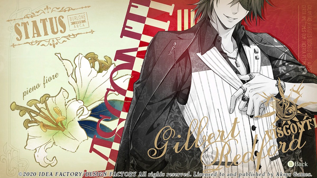 Piofiore: Fated Memories – Gilbert Redford Walkthrough – Otome Kitten